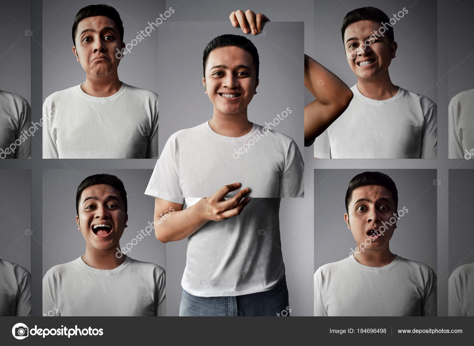 Man Different Emotions — Stock Photo © fotokitas #184696498