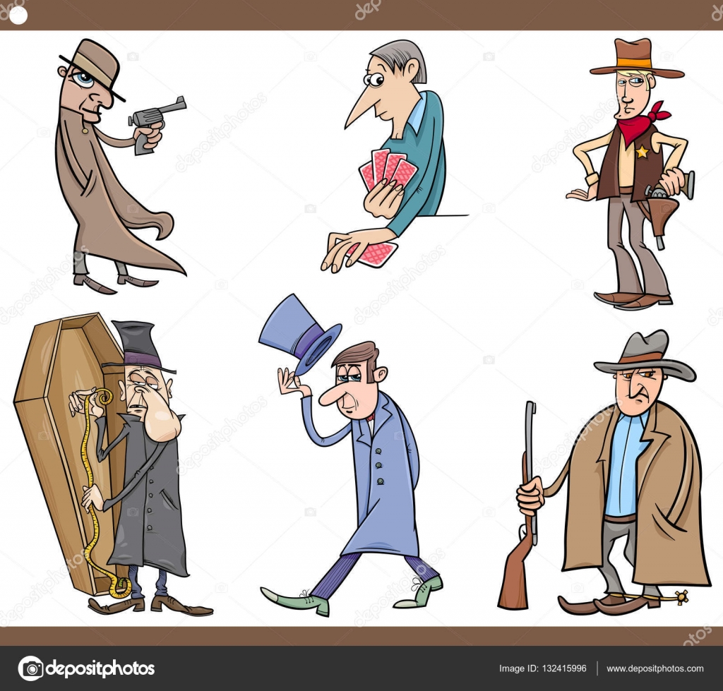 Wild west people cartoon set — Stock Vector © izakowski #132415996 Wild west people cartoon set — Stock Vector © izakowski #132415996