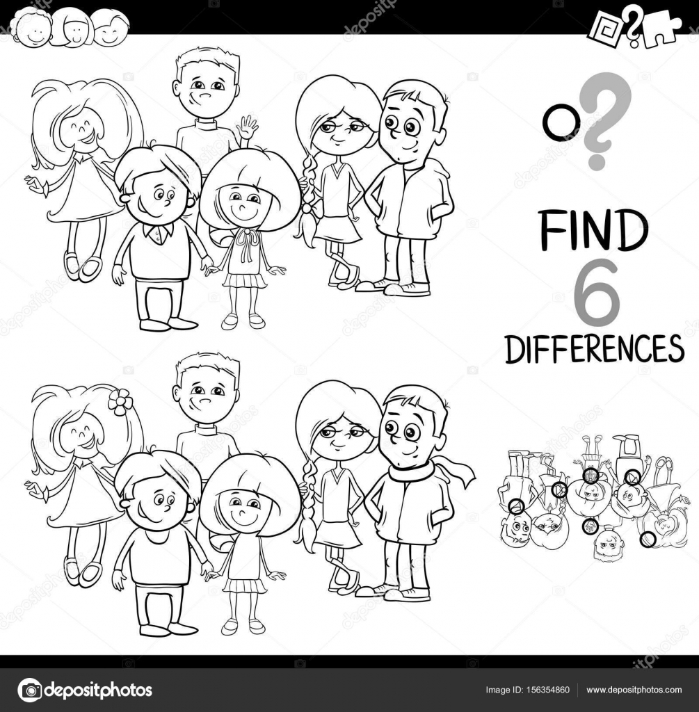 Difference Spot Coloring Pages Kids Find Differences Print Games ...