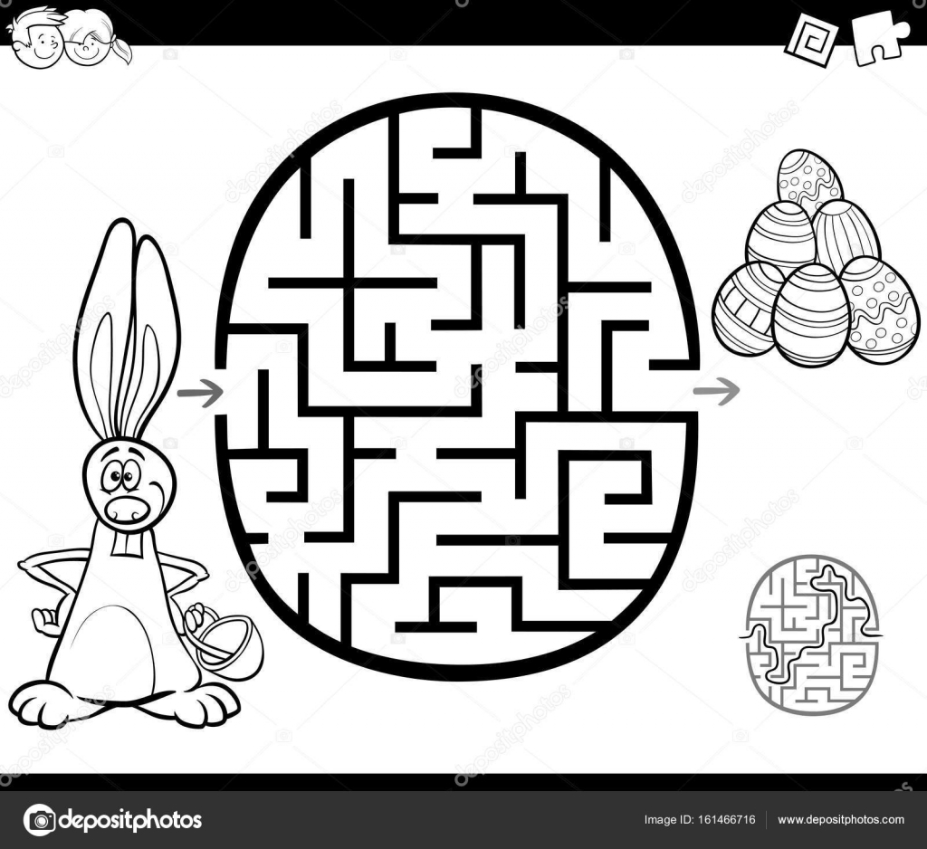 Maze Easter Mazes Printable Egg Coloring Pages Puzzles Sheets Kids ...