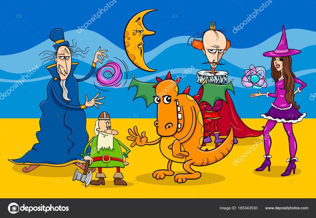 Cartoon fantasy characters group Stock Vector Image by ©izakowski ...