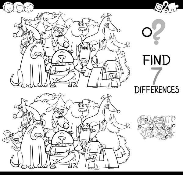 Black White Cartoon Illustration Finding Seven Differences Pictures ...