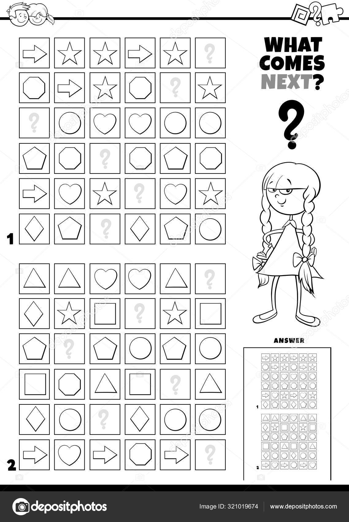 Fill the pattern game for kids coloring book Stock Vector by ©izakowski ...