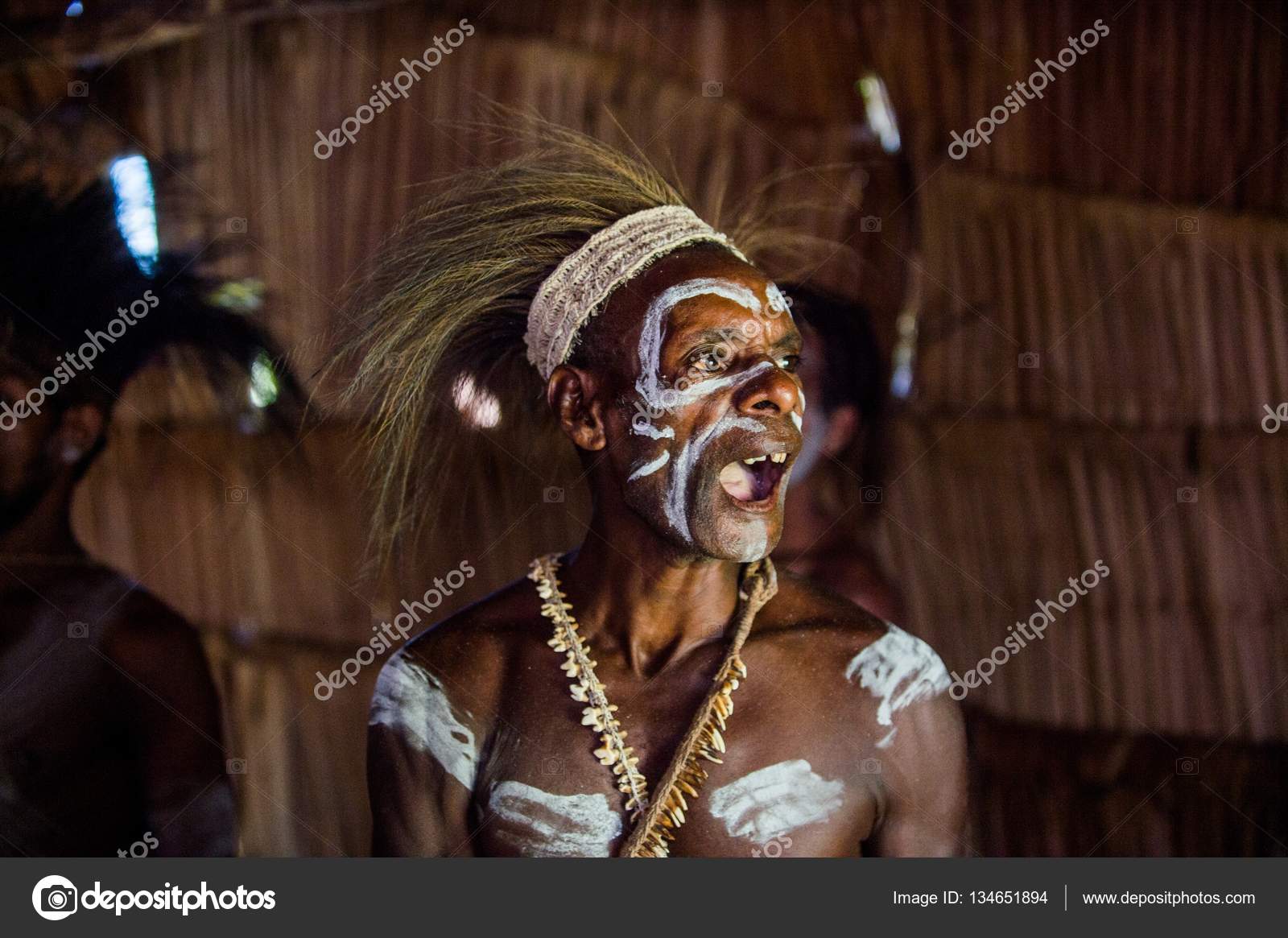 Man from the tribe of Asmat people – Stock Editorial Photo © SURZet ...