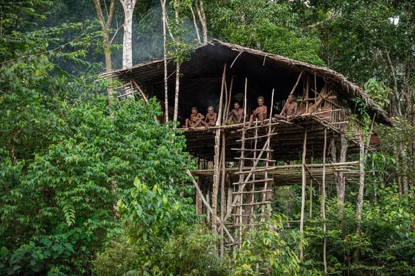 Group of Papuan Korowai tribe – Stock Editorial Photo © SURZet #138504918