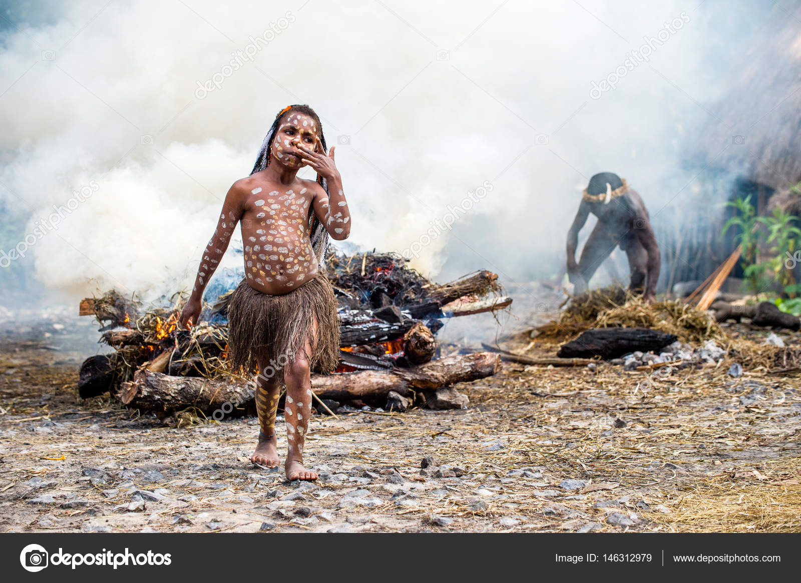 Unidentified child of Dugum Dani tribe — Stock Editorial Photo © SURZet #146312979