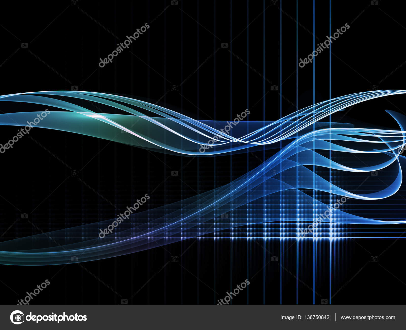 Virtual Wave Virtual Grid. — Stock Photo © agsandrew #136750842