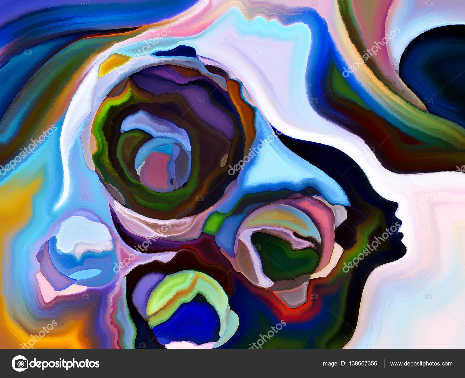 Inner Life of Mind Shapes Stock Illustration by ©agsandrew #138667356