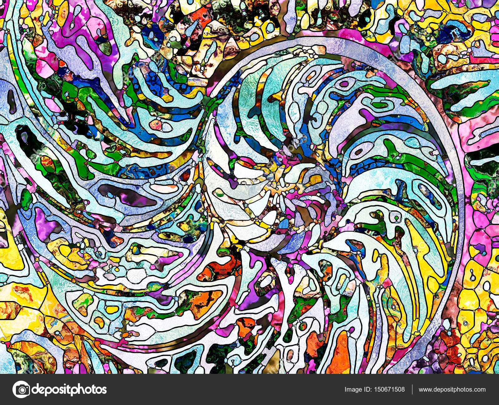 Elements of Leaded Glass — Stock Photo © agsandrew #150671508