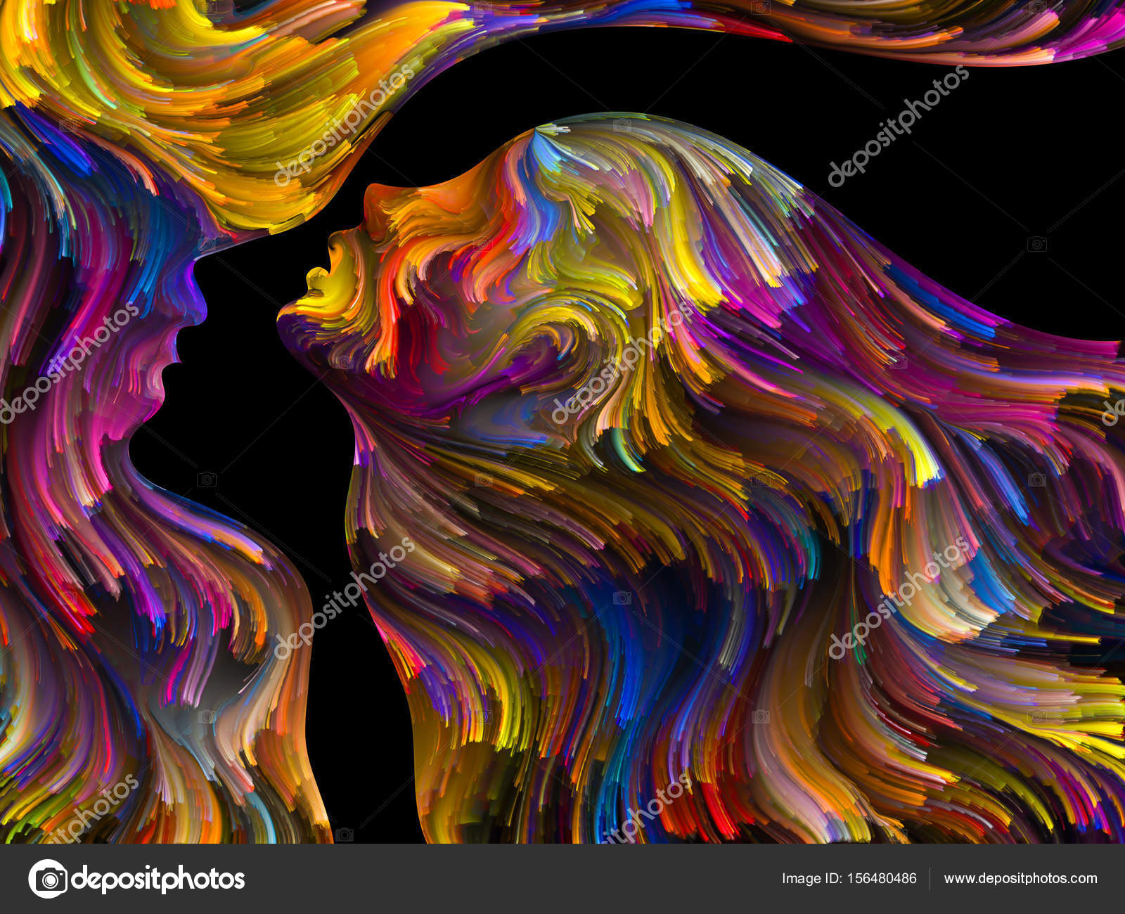 Abstract Portrait background Stock Illustration by ©agsandrew #156480486