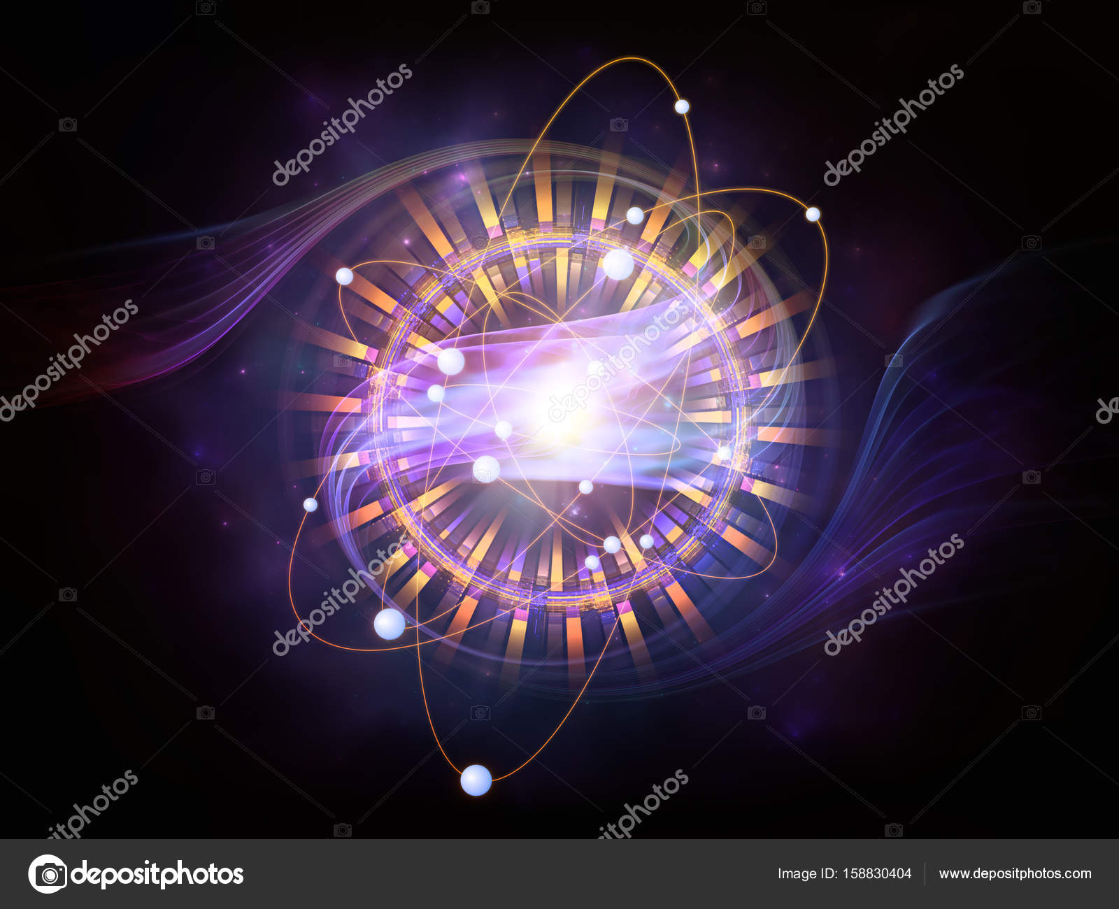 Atom Acceleration background — Stock Photo © agsandrew #158830404
