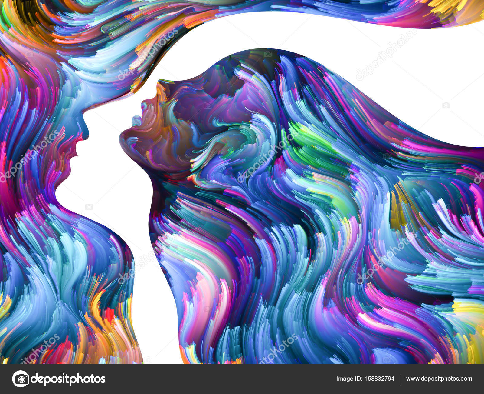 Abstract Portrait background Stock Illustration by ©agsandrew #158832794