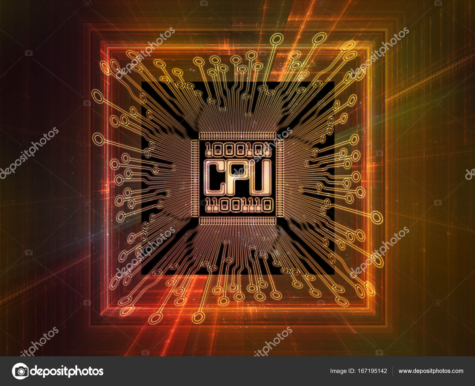 Conceptual Digital Processor — Stock Photo © agsandrew #167195142