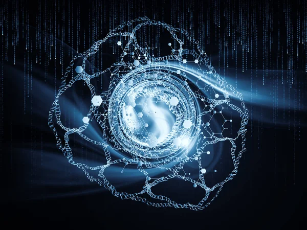 Virtual Particles background — Stock Photo © agsandrew #91391208