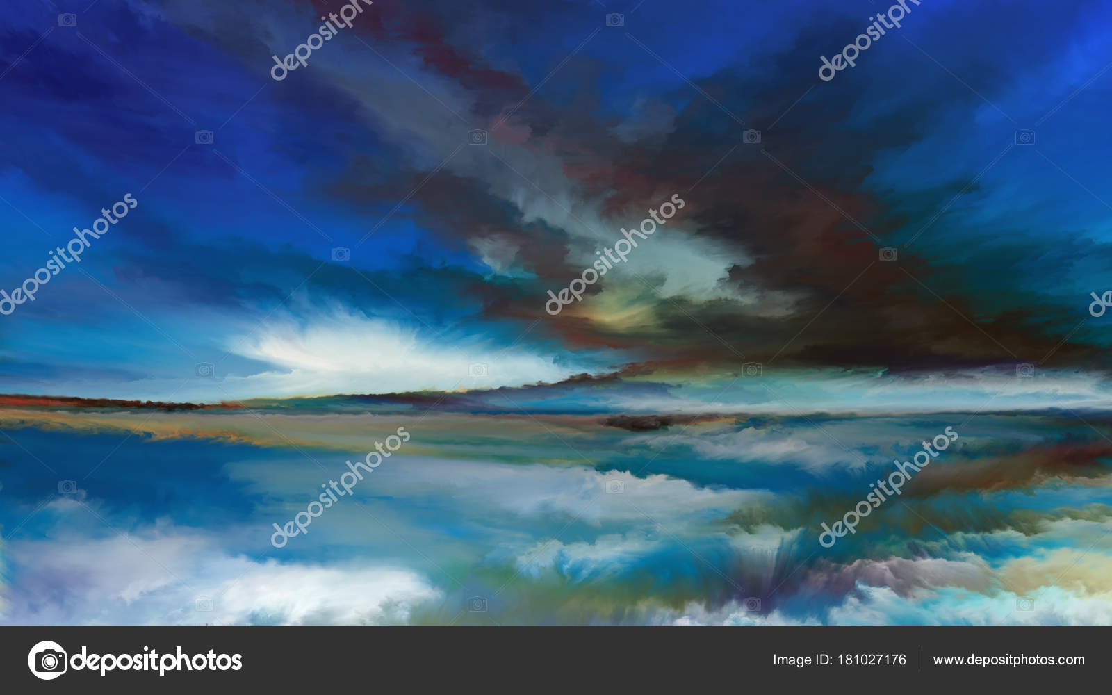 Virtual Abstract Landscape Stock Illustration by ©agsandrew #181027176