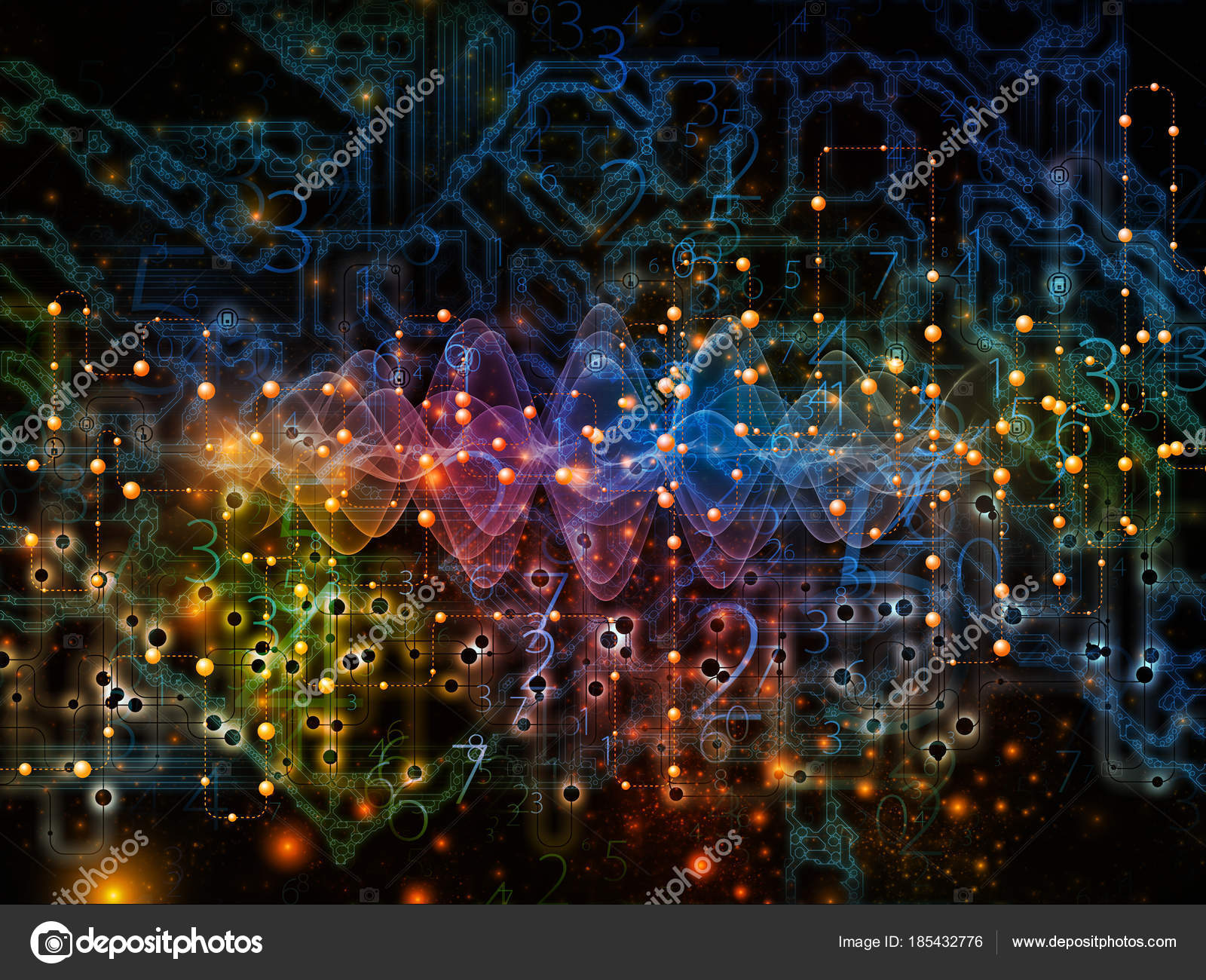 Conceptual Data Flow — Stock Photo © agsandrew #185432776 Conceptual Data Flow — Stock Photo © agsandrew #185432776