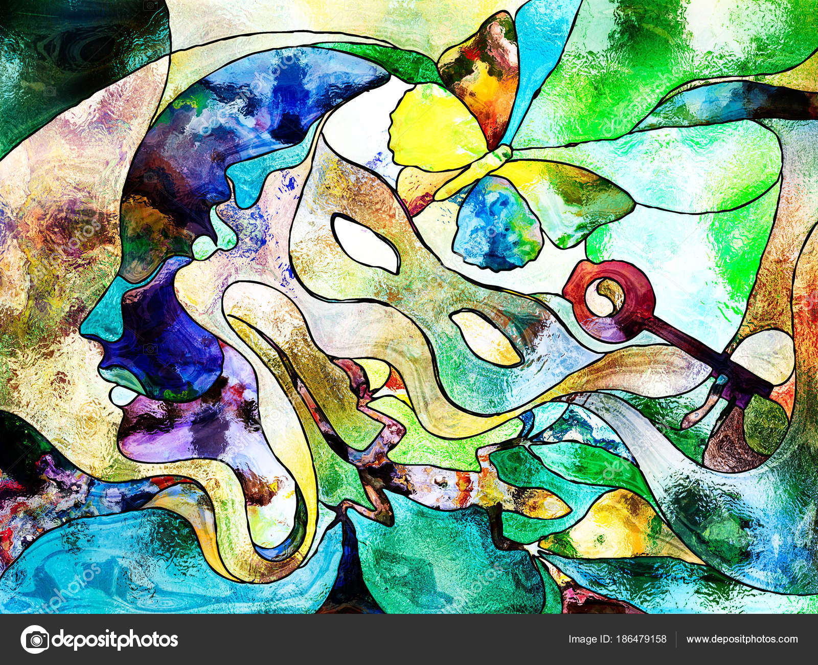 Unmasking Self Stock Illustration by ©agsandrew #186479158