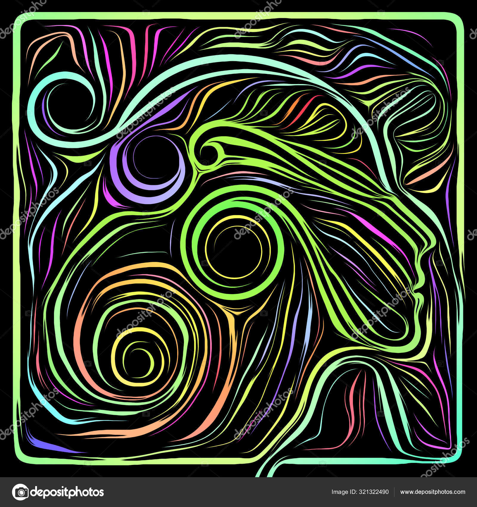 Evolving Woodcut Design — Stock Photo © agsandrew #321322490