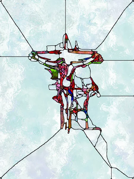 Shards of Light. Cross of Stained Glass series. Creative arrangement of ...