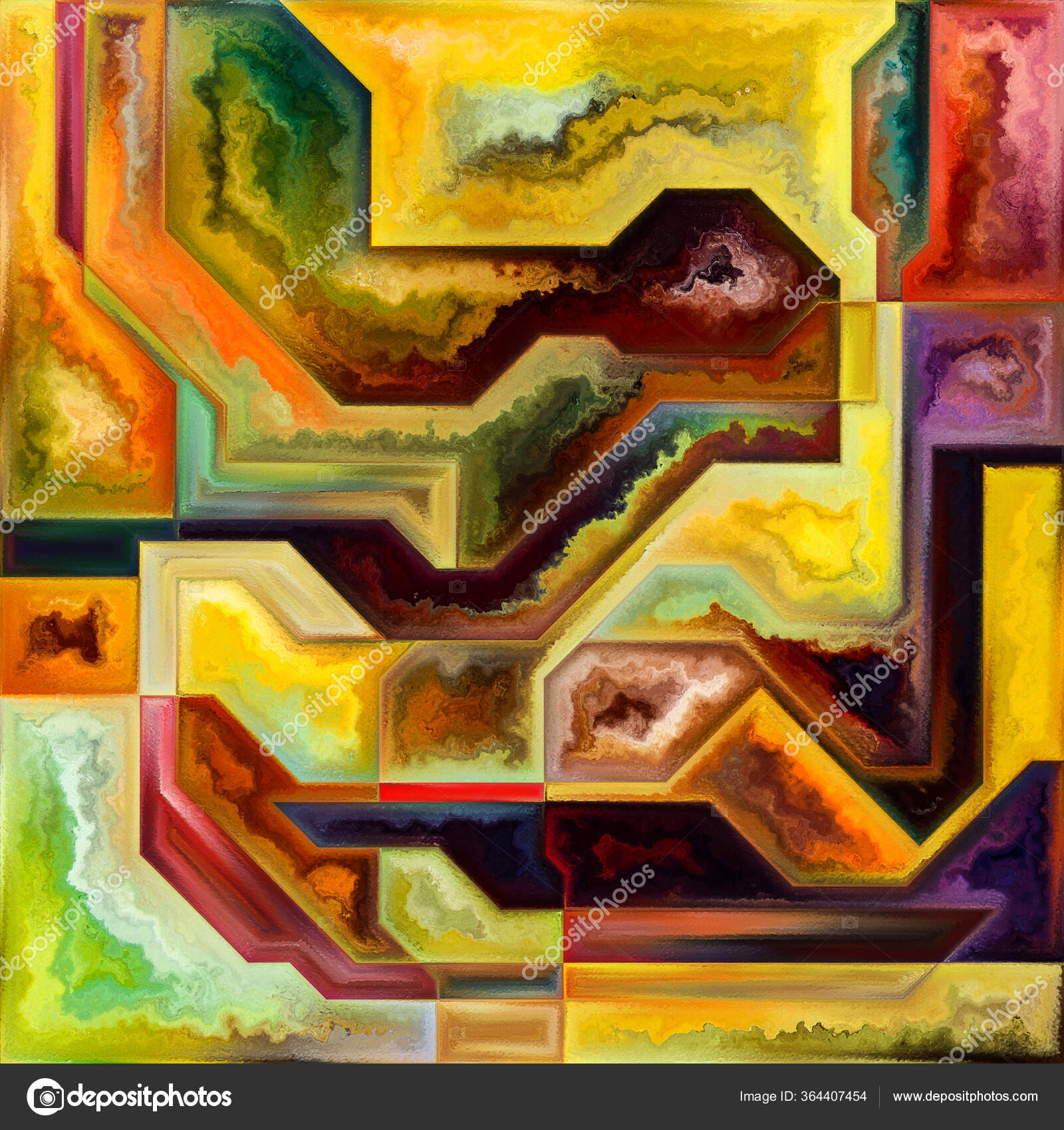 Affinity Forms Series Square Background Colorful Shapes Textures ...