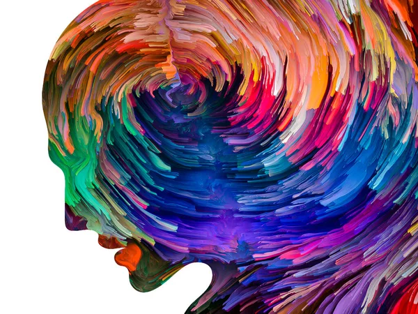 Disturbing Thoughts series. Dark paint in motion inside human face ...