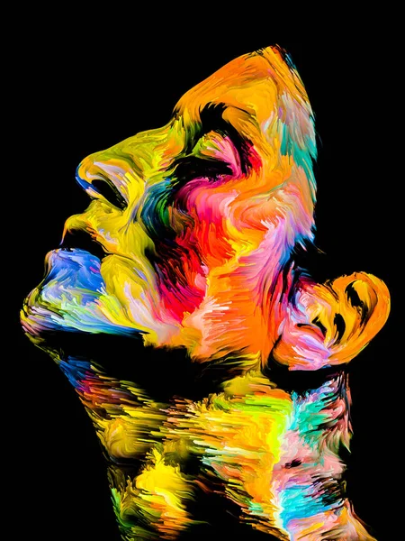 People of Color series. Multicolor abstract portrait of young woman on ...