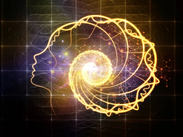 Out Your Mind Science Series Background Spiral Human Silhouette Face ...