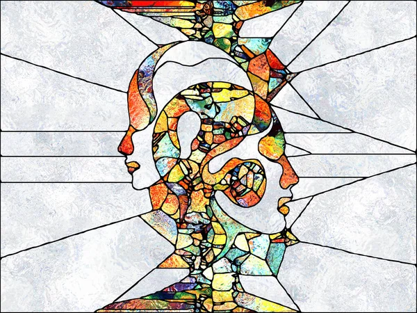 Broken Textures. Unity of Stained Glass series. Interplay of pattern of ...