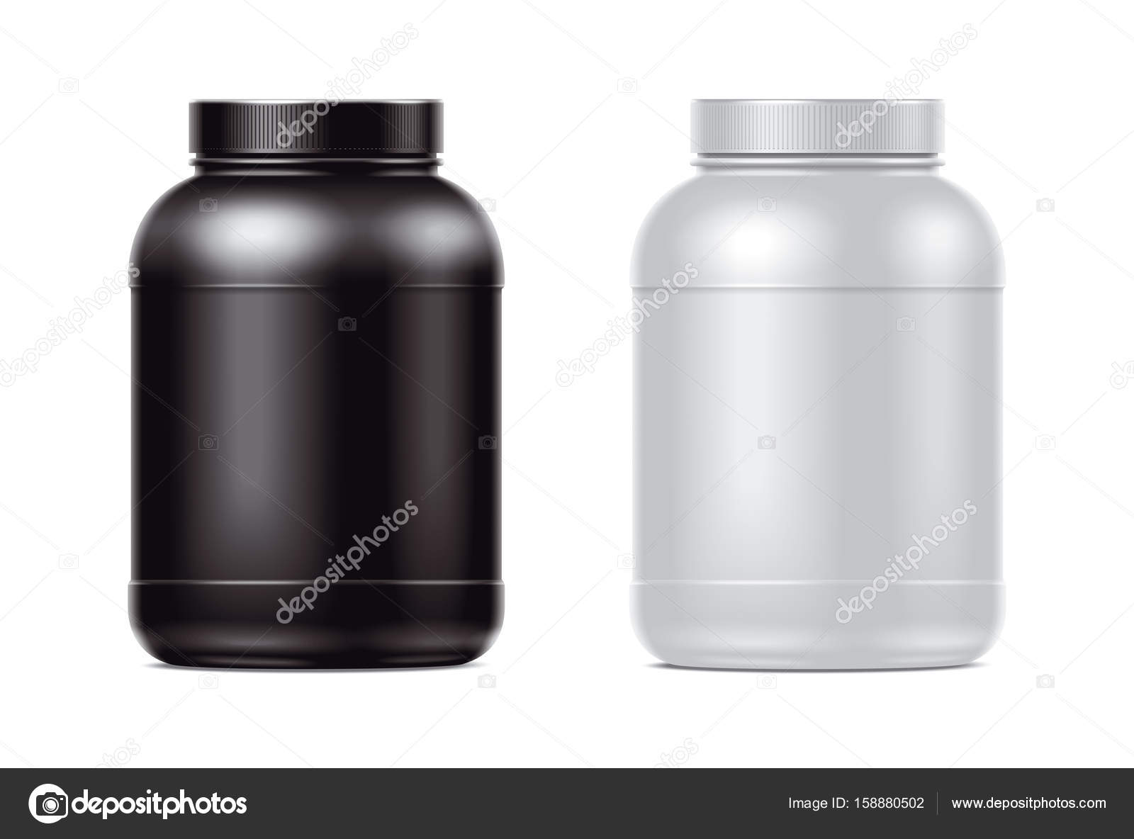 Blank bottles for Protein Stock Photo by ©eugeniy 158880502