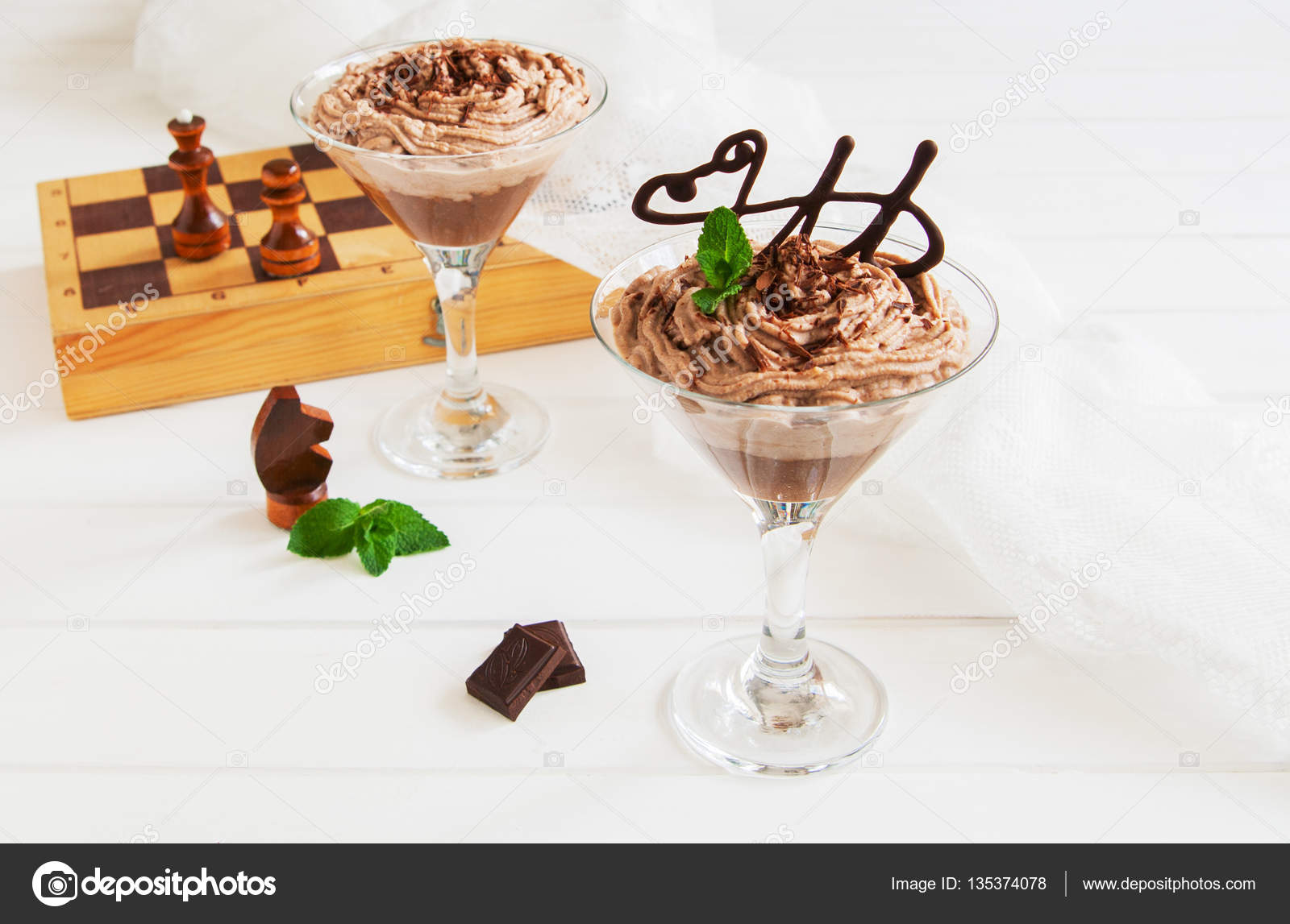 Chocolate Mousse In A Martini Glass