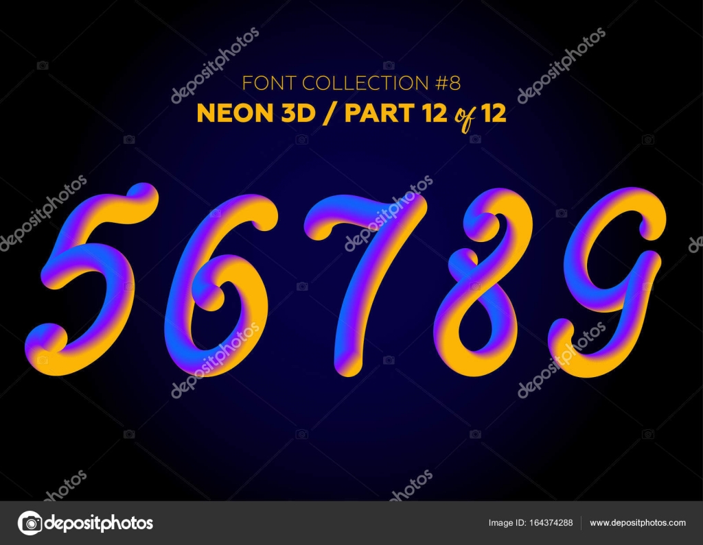 Neon Alphabet Letters Shaped