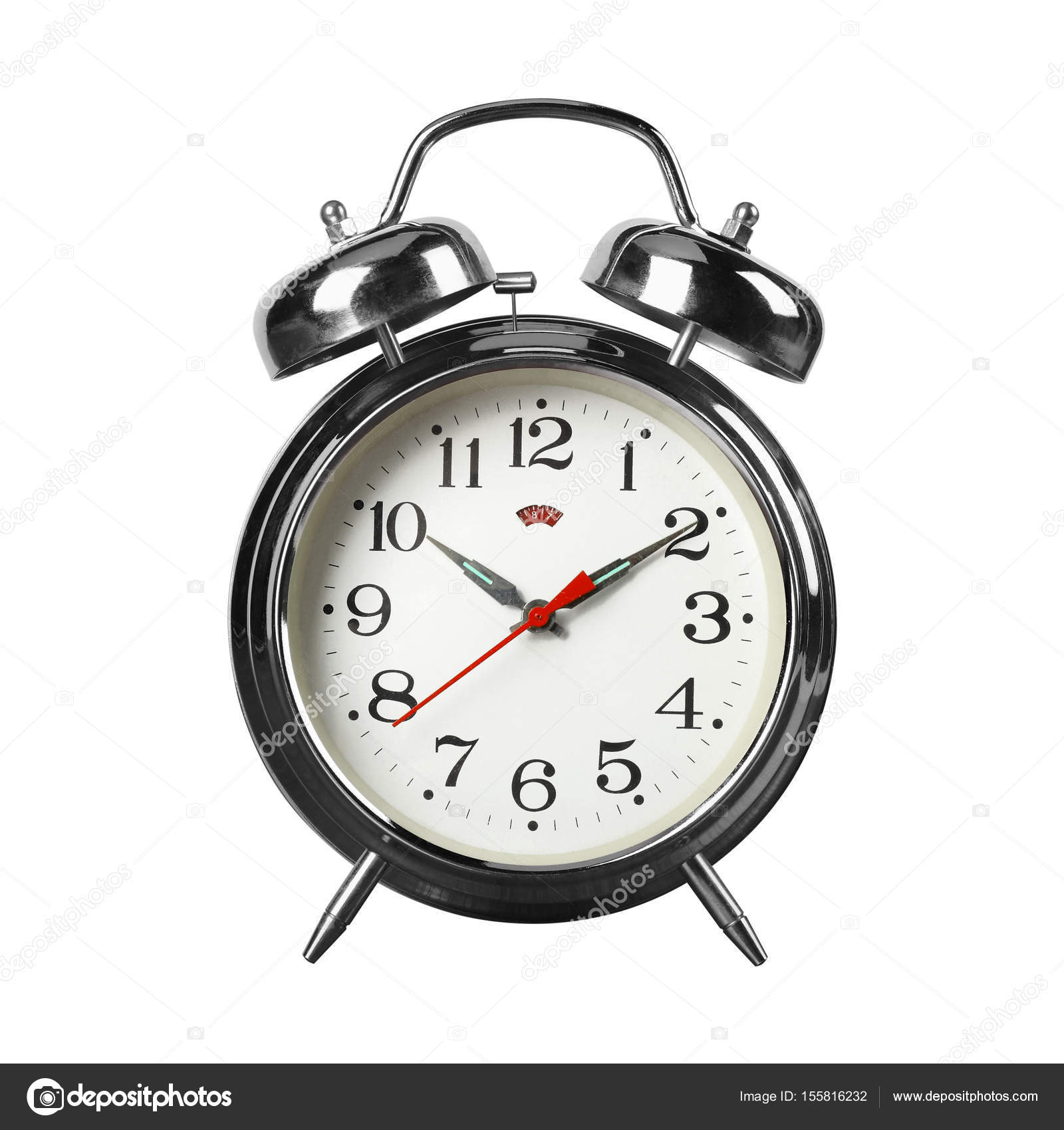 Old retro alarm clock. Isolated Stock Photo by ©PhotoWorld 155816232 Old retro alarm clock. Isolated Stock Photo by ©PhotoWorld 155816232