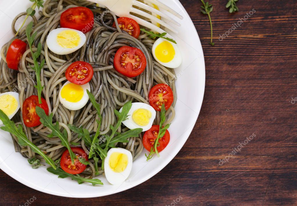 Black pasta with black cuttlefish sauce — Stock Photo © Dream79 #129198070