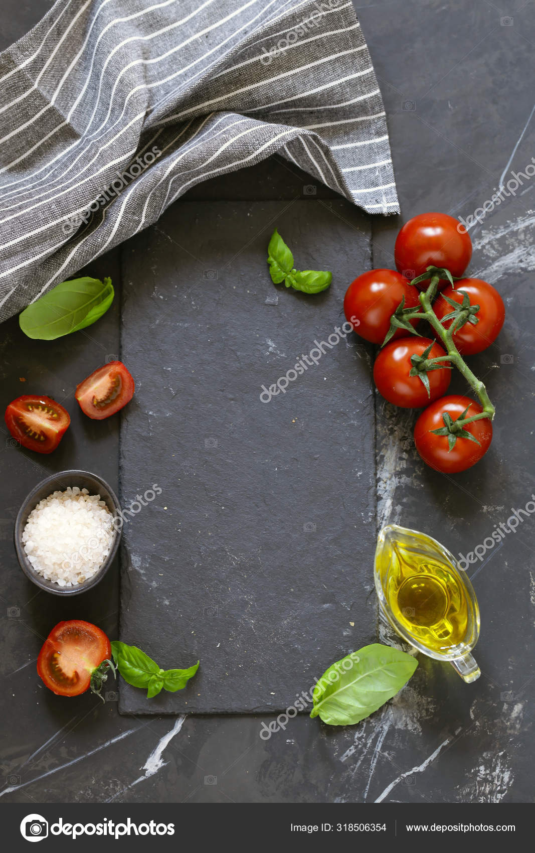 Background Food Menu Black Graphite Tomatoes Stock Photo by ©Dream79 ...