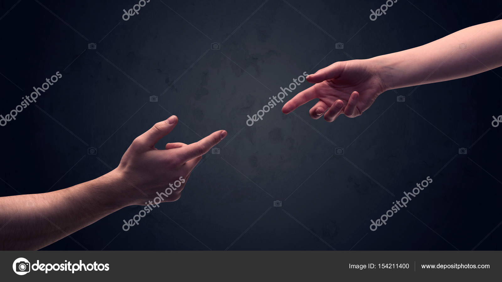 Hand about to touch another one — Stock Photo © ra2studio #154211400