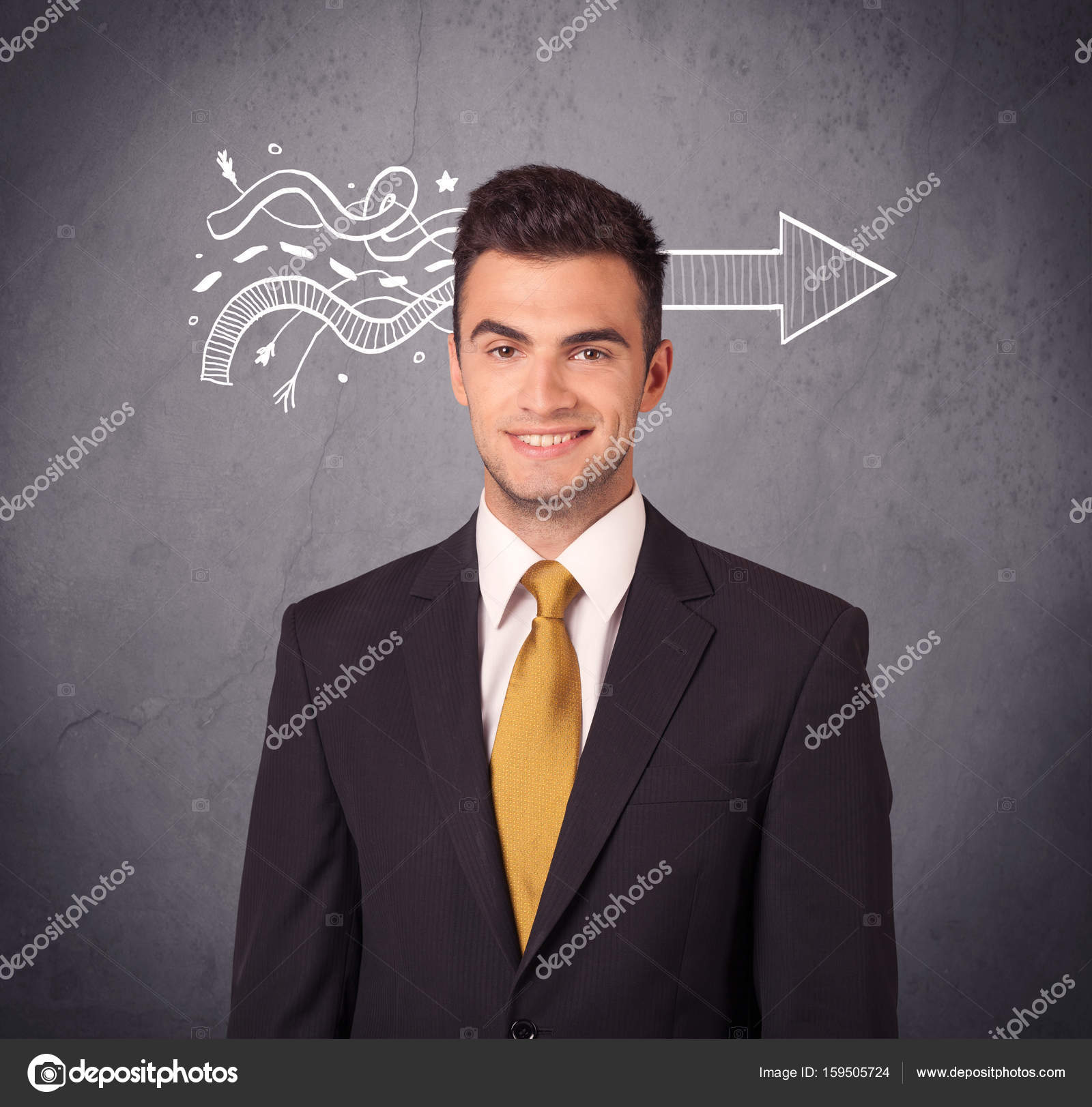 Confident sales person solves problem — Stock Photo © ra2studio #159505724 Confident sales person solves problem — Stock Photo © ra2studio #159505724