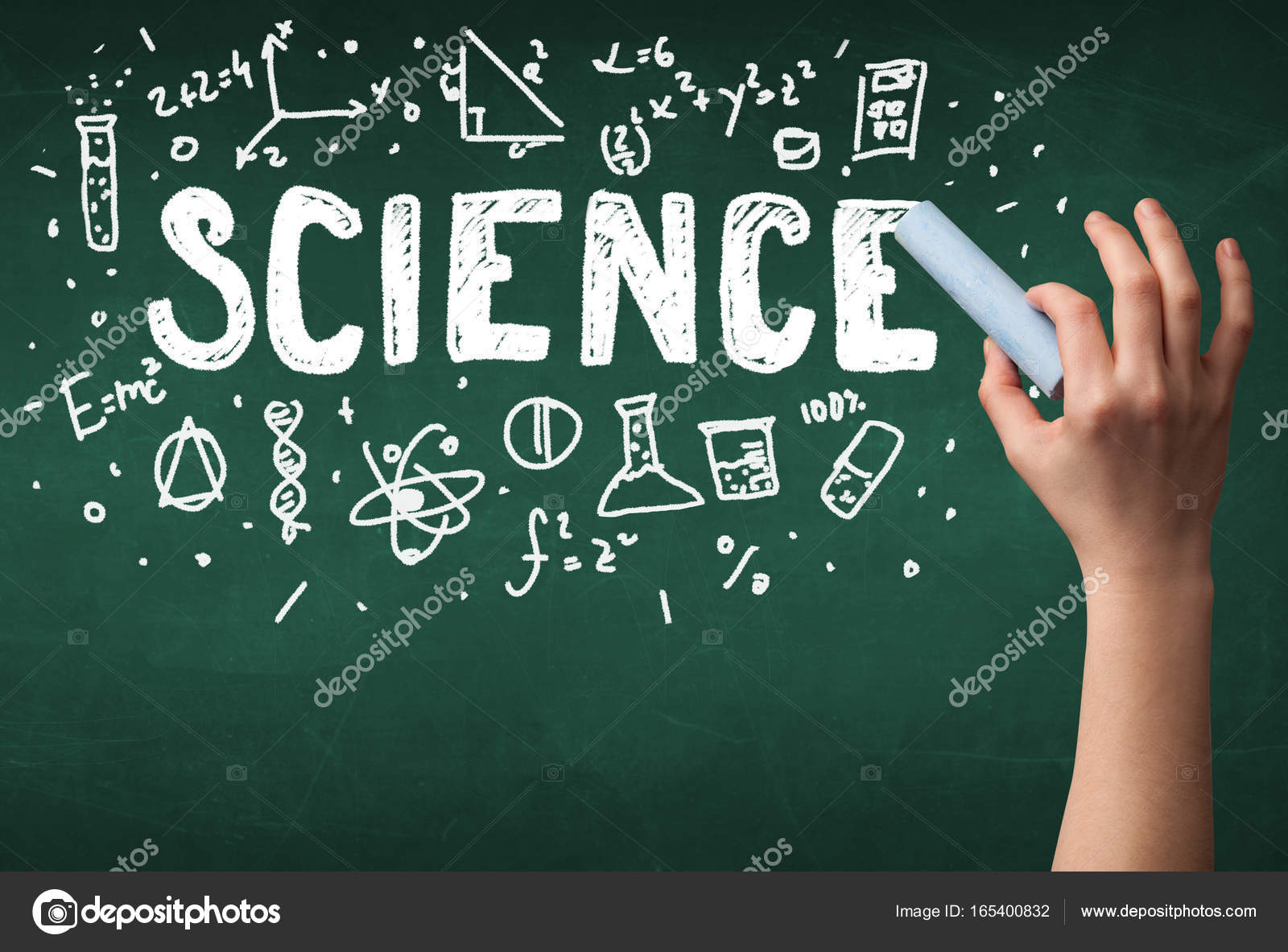 Mature science person drawing on board — Stock Photo © ra2studio #165400832