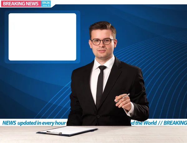 News anchor background Stock Photos, Royalty Free News anchor ...