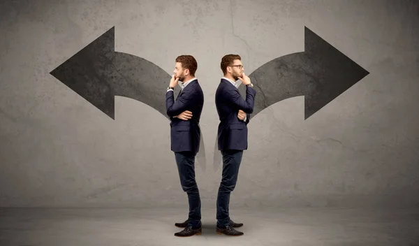 Businessman with two choices — Stock Photo © ra2studio #190075864 Businessman with two choices — Stock Photo © ra2studio #190075864