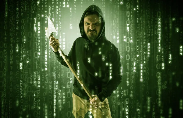 Armed hacker in cyber security cloud concept Stock Photo by ©ra2studio ...