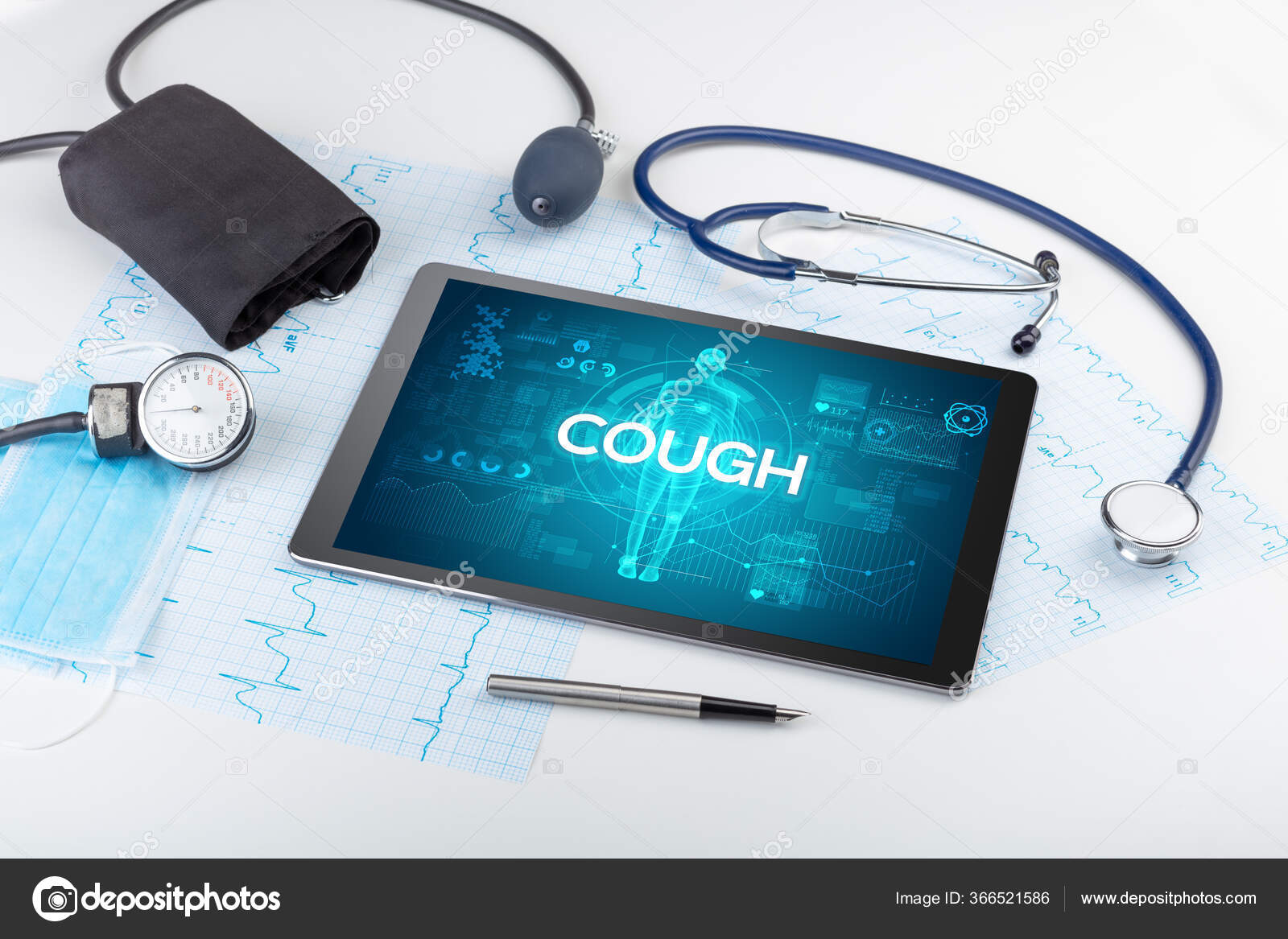 Tablet pc and doctor tools — Stock Photo © ra2studio #366521586