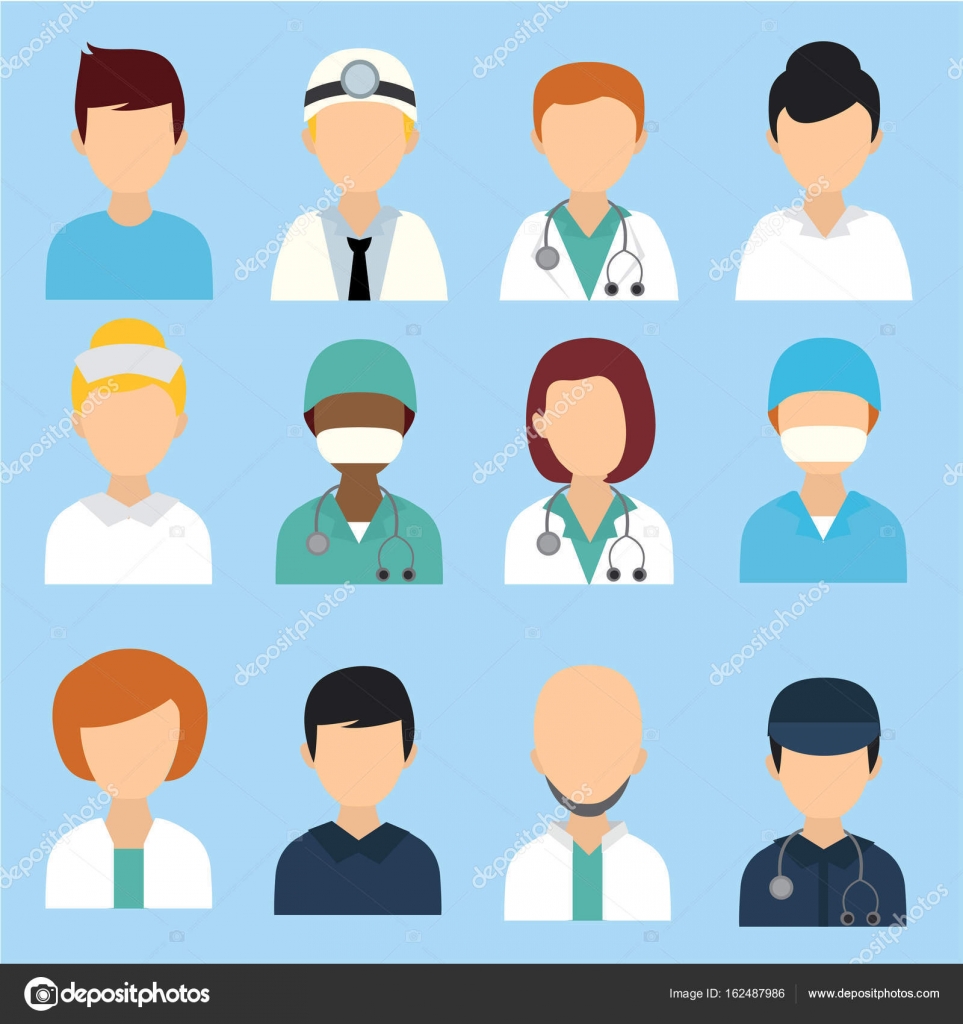 Medical people avatar, doctors, nurses, specials, surgeons characters ...
