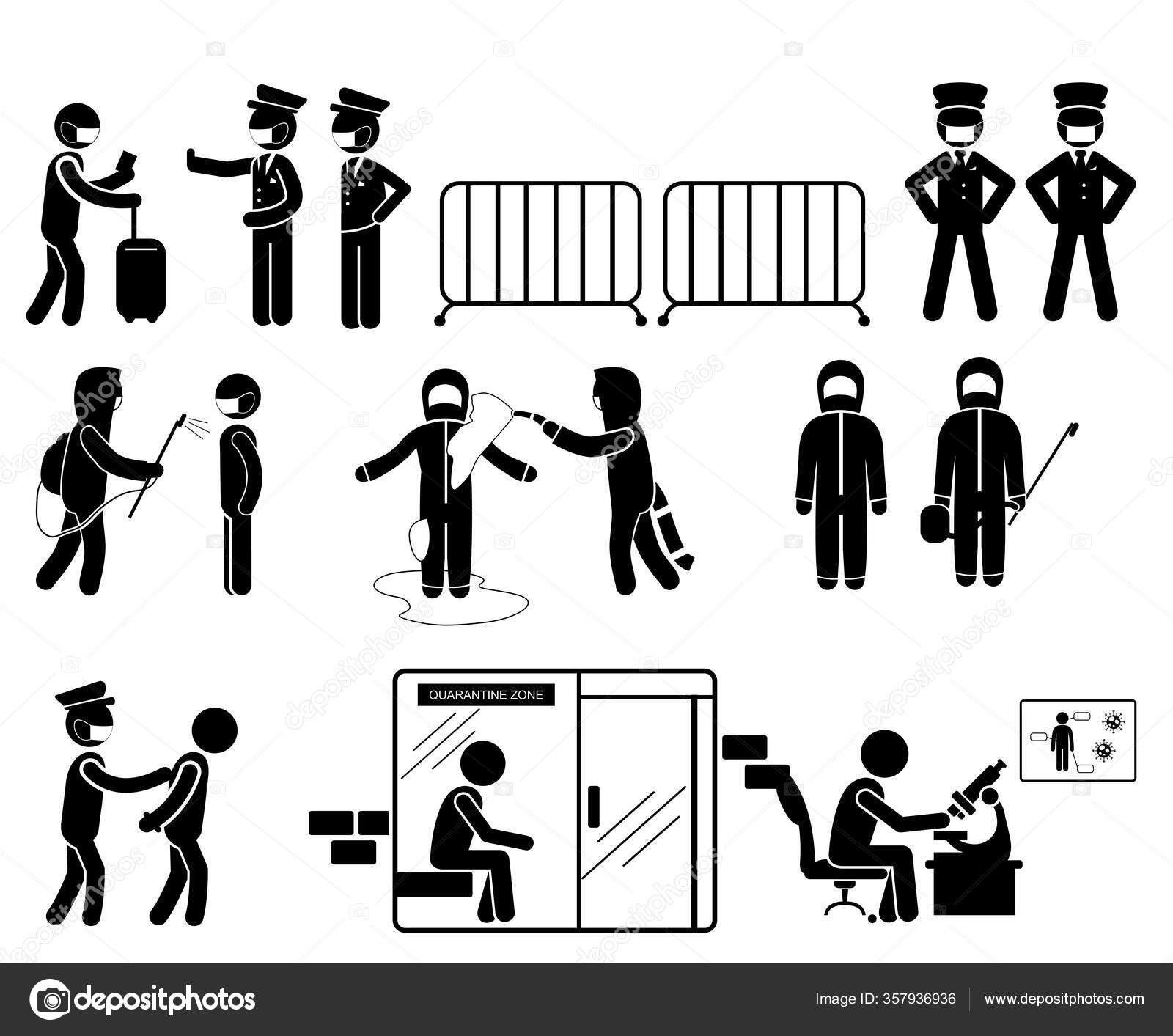 Stick Figure Virus Transmission Pandemic Outbreak Stock Vector Image by ...