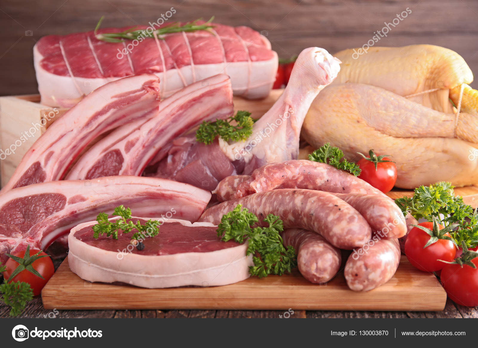 Variety raw meat Stock Photo by ©studioM 130003870