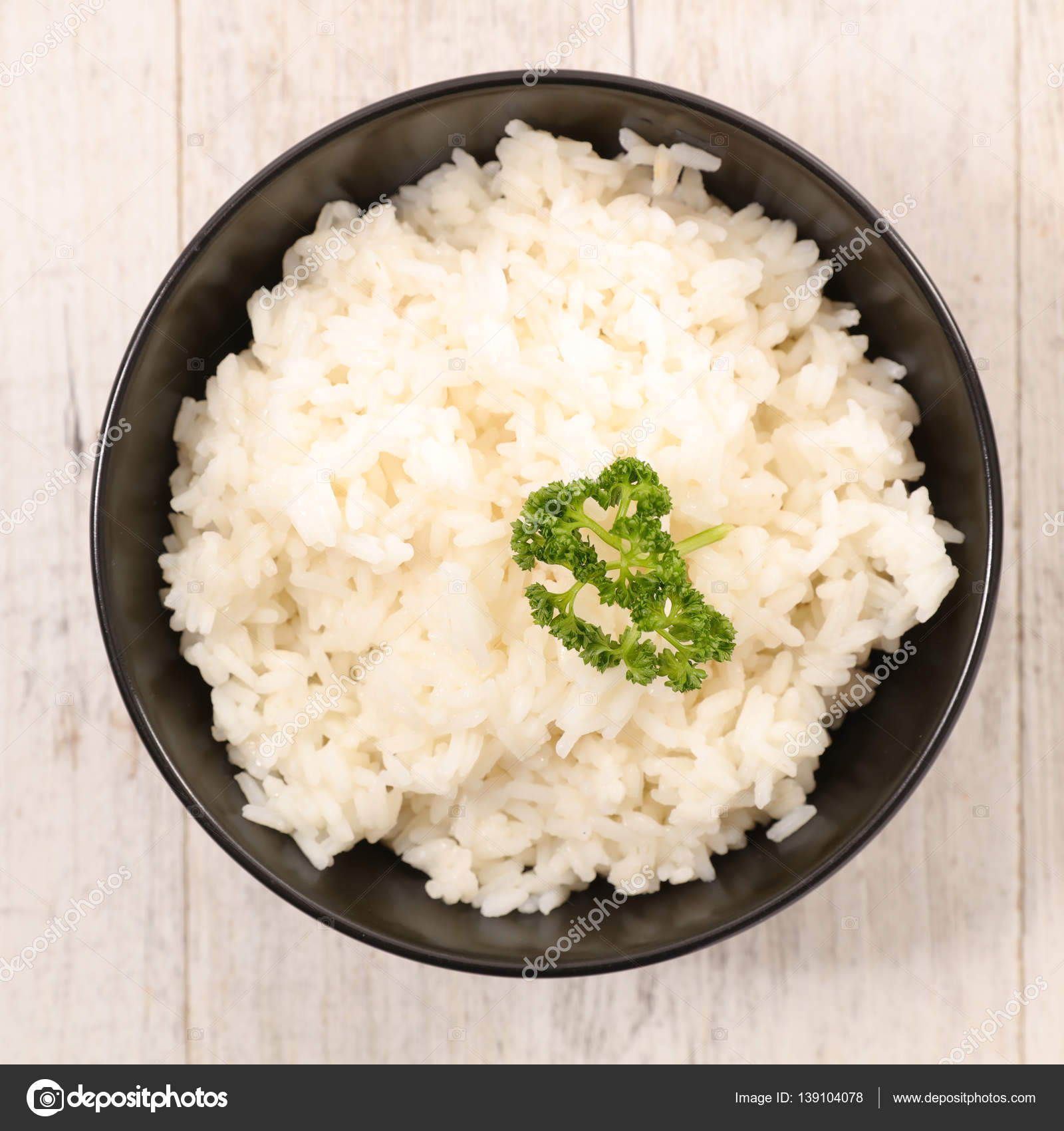 Bowl of boiled rice Stock Photo by ©studioM 139104078