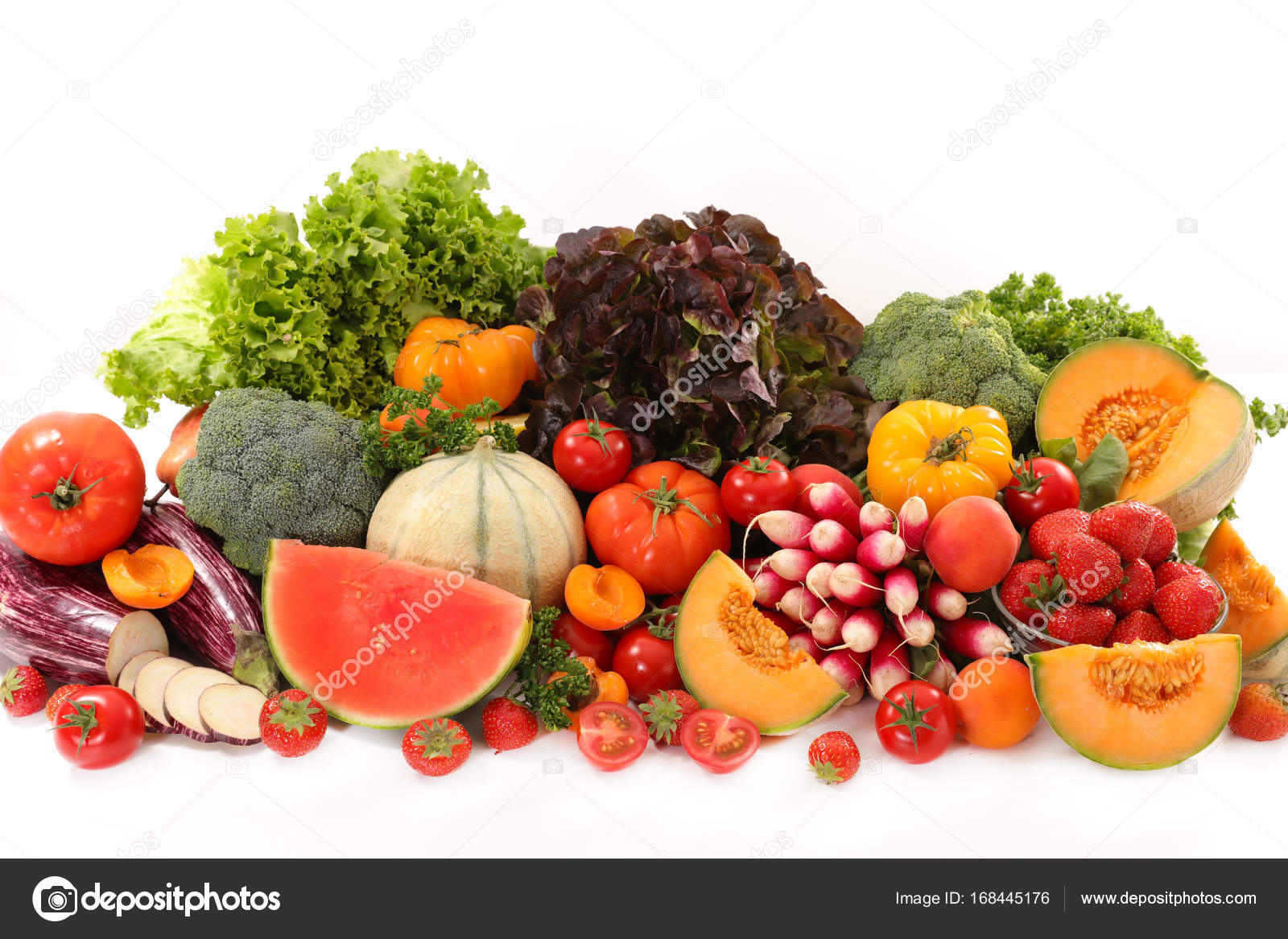 Assorted fruits and vegetables Stock Photo by ©studioM 168445176