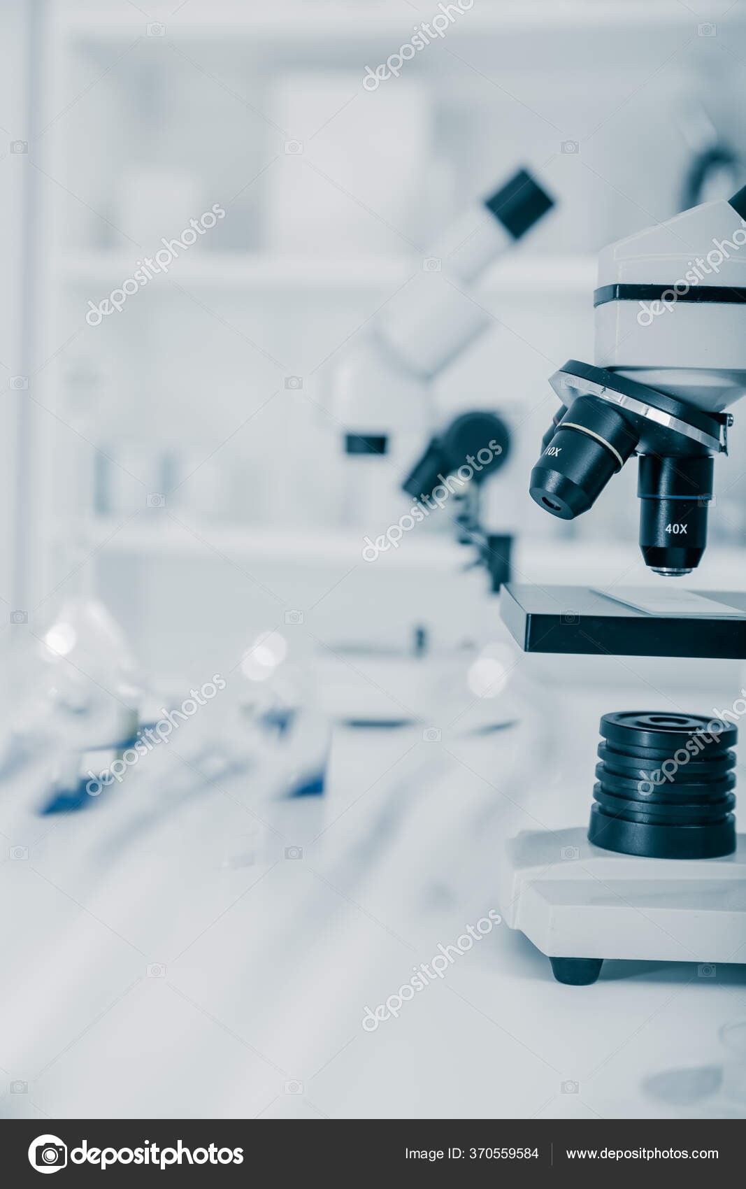 Laboratory Microscope Lens Modern Microscopes Lab — Stock Photo ...