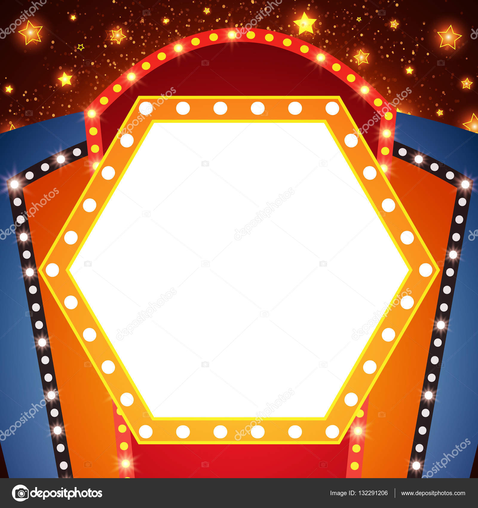 Retro stage shining banner background Stock Vector Image by ©DarkBird ...