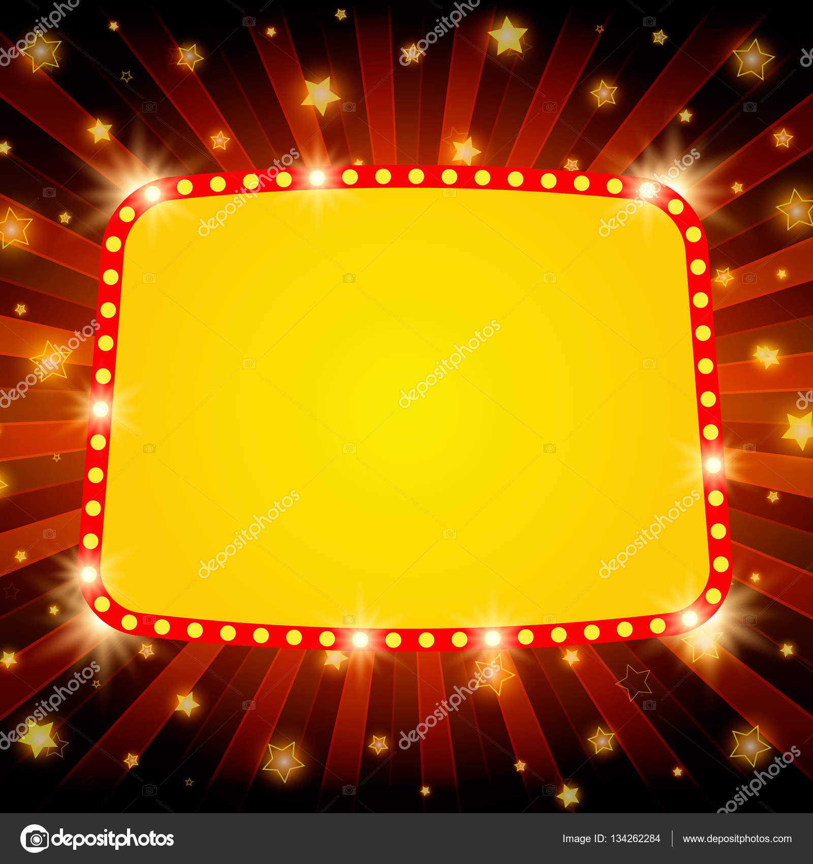 Shining retro light banner on red background Stock Vector by ©DarkBird ...