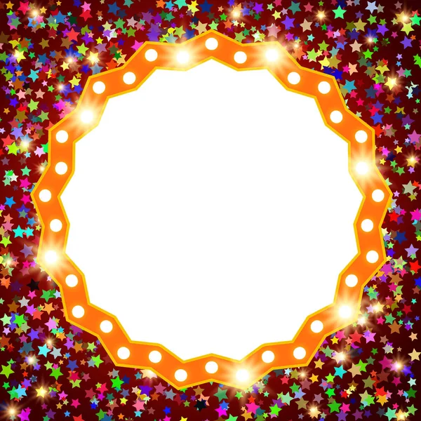 Star retro light banner on shining background Stock Vector Image by ...